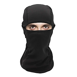 Valleycomfy 4PCS Balaclava Ski Mask Winter Face Mask Men Women UV Protection Hood Windproof Sun Hood Tactical Masks(Black)