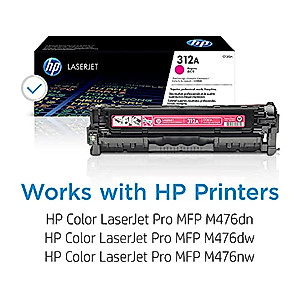 HP 312A Magenta Toner Cartridge | Works with HP Color LaserJet Pro MFP M476 Series | CF383A