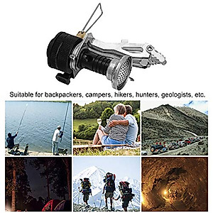 Portable Camping Stove,Foldable Outdoor Survival Integrated Furnace Burners Mini Backpacking Stove for Outdoor Camping Hiking Cooking Traveling BBQ Picnic