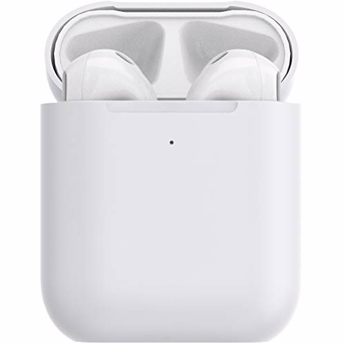 PopSockets PopGrip Headphone Case Compatible with AirPods: Swappable Grip and AirPods Holder for Phones and Tablets - White