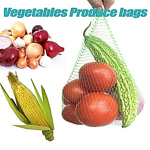 STAYWILD 100PCS Cooking Seafood Boil Bags,23.6 Inch Reusable Mesh Produce Bags for Vegetables Fruit | Green Eco Plastic Grocery Onion Bags | Boiling Bags for Crab Shellfish Crawfish