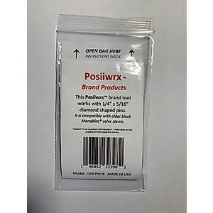 Posiiwrx Aftermarket Key Compatible with Older Manabloc Black Male Diamond Pinned Valve Stems | Female Slotted T-handle Wrench