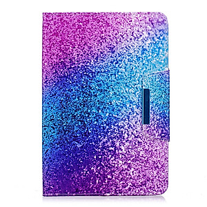 MonsDirect Case for iPad Mini 1 2 3 4 Mini 5, Leather Smart Kickstand Case Flip Wallet Protective Case Compatible with iPad Mini 1 2 3 4 Mini 5 2019, Rainbow Sand