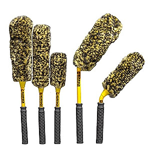 Chemical Guys ACC617 & ACC615 Rimpaca Ultimate Wheel Brush 5 Piece Maxi Set (Soft Wheel Cleaners)