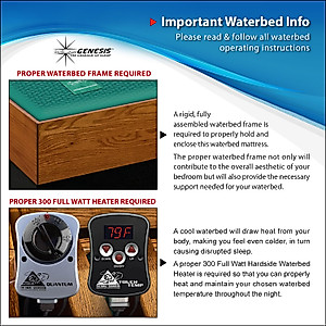 InnoMax Genesis Dual 800 Ultra Waveless Lumbar Support Waterbed Mattress, King