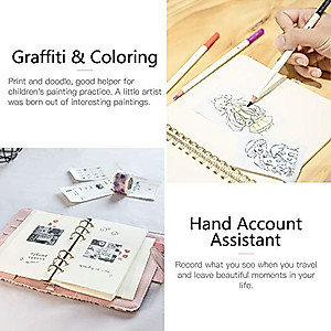 PAPERANG P2S Mini Printer, 300DPI Wireless Thermal Sticker Printer Compatible with iOS Android Mac Windows for Photo Picture Receipt Memo Note Label Sticker, Good Gift(Pink)