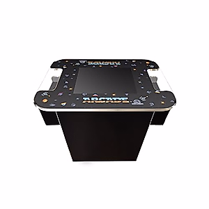 Game Classics Cocktail Arcade Game Machine with 60 Games, 2 Player, Chrome T-Molding Black Arcade Cabinet, Commercial Grade