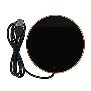 Coffee Mug Warmer, 55°C Constant Coffee Cup Warmer Heating Mat Electric Beverage Warmer for Tea Water Milk(Gold)