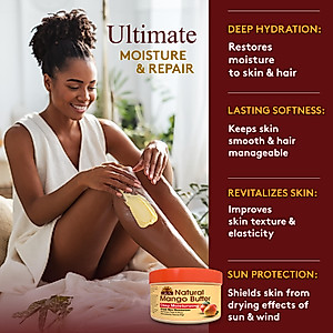 Okay Mango Butter100% Natural | Deep Conditioning , Hydration & Smooth | 7 Oz (Package May Vary)