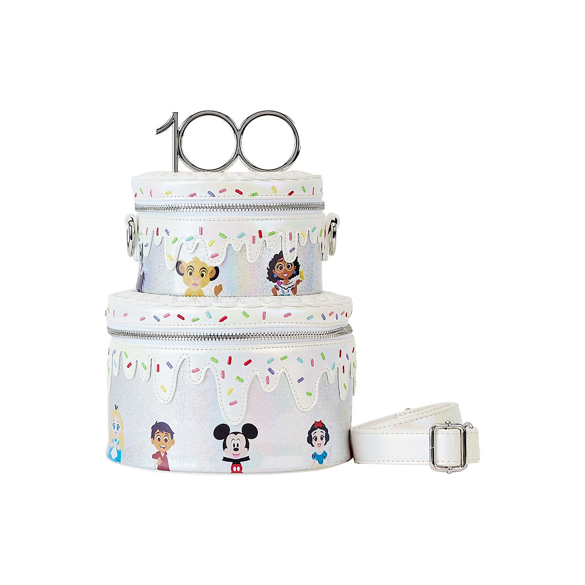Loungefly Disney 100 Celebration Cake Crossbody Bag