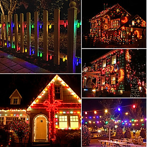 Mlambert Color LED String Light Bulbs,Shatterproof Outdoor String S14 Replacement Bulb for Christmas Halloween,24 Pack,Not Solar,Red/Blue/Yellow/Green