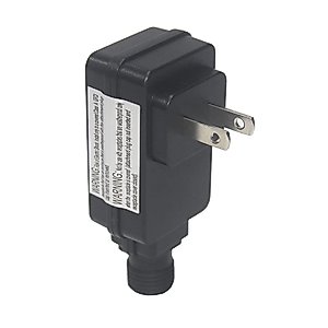 LED Transformer 12V 1000mA LED Controller Class 2 Power Supply, IP44 Rainproof Low Voltage Transformer US Plug for Christmas Light, Holiday Inflatable, String Light (-/+ Pin Connector)