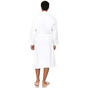 TowelSelections Mens Robe, 100% Cotton Luxury Bathrobe, Soft Terry Cloth Towel Robe for Men Large/X-Large White