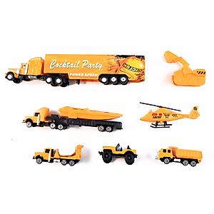 KidPlay 50pc Diecast Cars Urban City Construction Toys Play Set for Kids