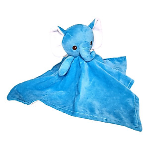 SONA G DESIGNS Personalized Baby Blanket Lovey with Custom Embroidered Name (Elephant)