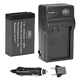 BM Premium LP-E17 Battery and Charger for Canon Rebel EOS R8, EOS R10, EOS R50, EOS R100, EOS RP, EOS M3, EOS M5, EOS M6, EOS M6 II, SL2, SL3, T6i, T6s, T7i, T8i, EOS 750D, EOS 760D, EOS 8000D