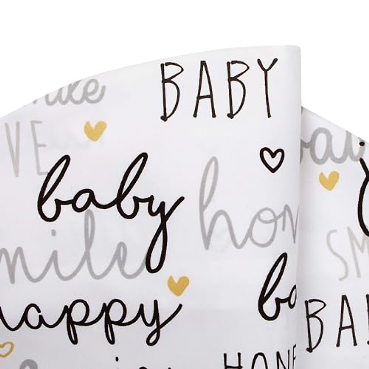 Boppy Nursing Pillow Original Support, Baby Love Black White Gold, Ergonomic Nursing Essentials for Bottle and Breastfeeding, Firm Fiber Fill, with Removable Nursing Pillow Cover, Machine Washable