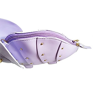 MILATA Dinosaur Shape Crossbody Shoulder Bag Women Pu Leather Rivet Chic Clutch Purse for Girls (blue)