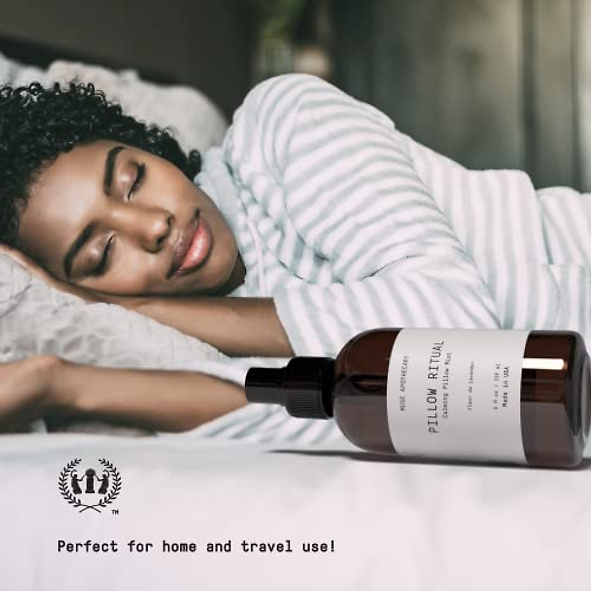 Muse Bath Apothecary Pillow Ritual - Aromatic, Calming and Relaxing Pillow Mist, Linen and Fabric Spray - Infused with Natural Aromatherapy Essential Oils - 8 oz, Fleur du Lavender