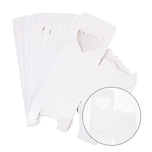 ULTECHNOVO 12pcs Boxes Cupcake Window Candy Box Mini Paper Cups Food Container Paper Boxes for Food Paper Small Cake Box Cake Holder Paperboard Pastry Box Paper Cupcake Box Pastry Boxes