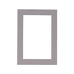 CountryArtHouse Charcoal Bevel Cut Mat for 8x10 Frame and 5x7 Pictures - Mats with White Core - One Mat - with Bag & Backing