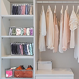 Roowest 24 Pcs Wardrobe Clothes Organizer Closet Organizers Foldable Washable Drawer Dividers for Clothes Drawer Organizer Clothes Jeans Organizer for T-Shirts,Jeans,Pants (6, 7, 11 Grids)