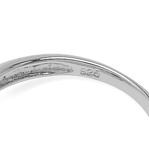 Silvershake Natural Pear Shape Moonstone White Gold Plated 925 Sterling Silver Triquetra Celtic Knot Ring Size 6.5