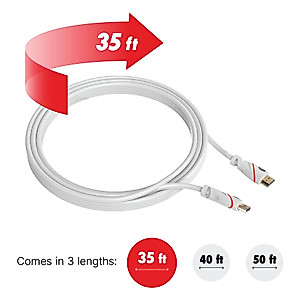HDMI Cable 35 ft - 4K Resolution UHD 2.0b Ready - Supports Ethernet Ultra HDR Video HD Bandwidth 18Gbps - Audio Return Channel - 35 Feet (10.6 Meters) High Speed HDMI Cable