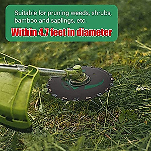 ACEBINTE 9" x 20T Chainsaw Tooth Brush Blades Kit, Cutter Trimmer Weed Eater Blade, Steel Grass Brush Cutter Blade, 2 Blades, with Adapter for Cutter, Trimmer, Weed Eater Chainsaw Tooth…