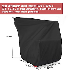 Kasla Snow Blower Covers,Waterproof Snow Blower Cover for Outside,Universal Heavy Duty Snowblower Cover-50"X32"X40"(LxWxH)