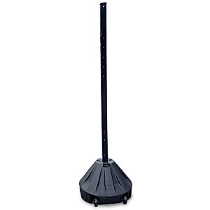 SmartSign 5.25 foot Portable Sign Holder with Pole and 1.5 foot Wheeled Base, Reinforced Plastic, Black, Set of 1, Made in USA