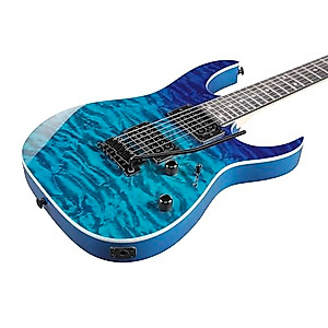 Ibanez GRG 6 String Solid-Body Electric Guitar, Right, Blue Gradation, Full (GRG120QASPBGD)