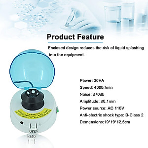 𝟐𝟎𝟐𝟑 𝐔𝐩𝐠𝐫𝐚𝐝𝐞𝐝 Mini Lab Centrifuges Machine, 𝟒𝟎𝟎𝟎𝐫𝐩𝐦 Mini Portable Desktop Centrifuge Laboratory, 2 Rotors for 2ml/1.5ml/0.5ml/0.2ml Centrifuge Tubes - 110v