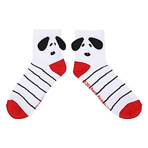 Peanuts 3D Charlie Brown and Snoopy Women's Quarter Crew Ankle Socks