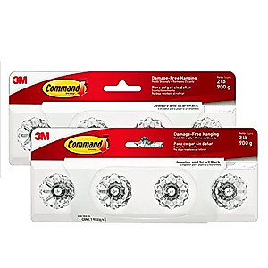 Command HOM-18CR-ES Jewelry and Scarf Rack