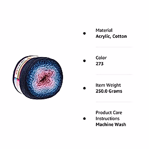 YarnArt Flowers Yarn 55% Cotton 45% Acrylic 250gr 1094yds Multicolor Cotton Yarn Rainbow Crochet Yarn Spring Summer 2 Sport Yarn (273)