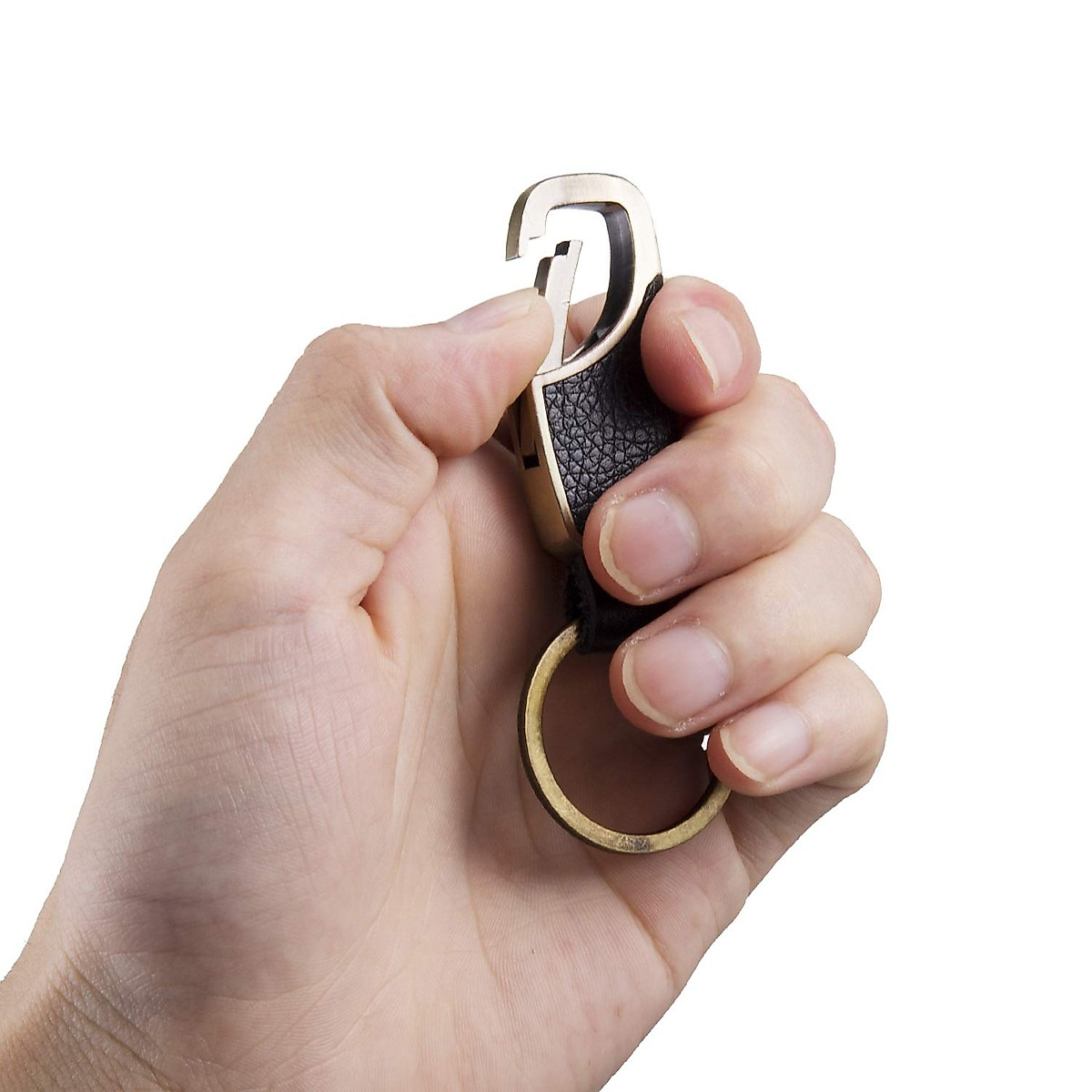 BAKUN Premium Handmade Car Leather Valet Keychain Key Organizer For Men Women, Home Key Chain Key Ring Key Holder(Bronze)