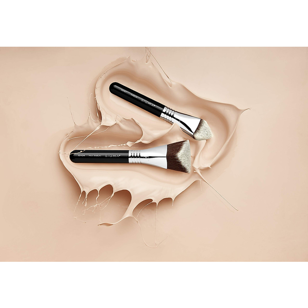 Sigma Beauty Professional 3DHD Max Kabuki Brush - Extra Large Angled Kabuki Makeup Brush with 3 Sides - Foundation Brush & Professional Grade Makeup Brush to Blend Liquid & Cream Products