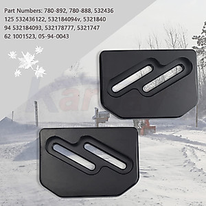 Karbay 532174762 532436125 Composite Skid Shoe Left & Right Compatible with Husqvarna/Poulan/Craftsman Most 2002 and Newer Snowblower 532178777 532174762 532436125 and More.