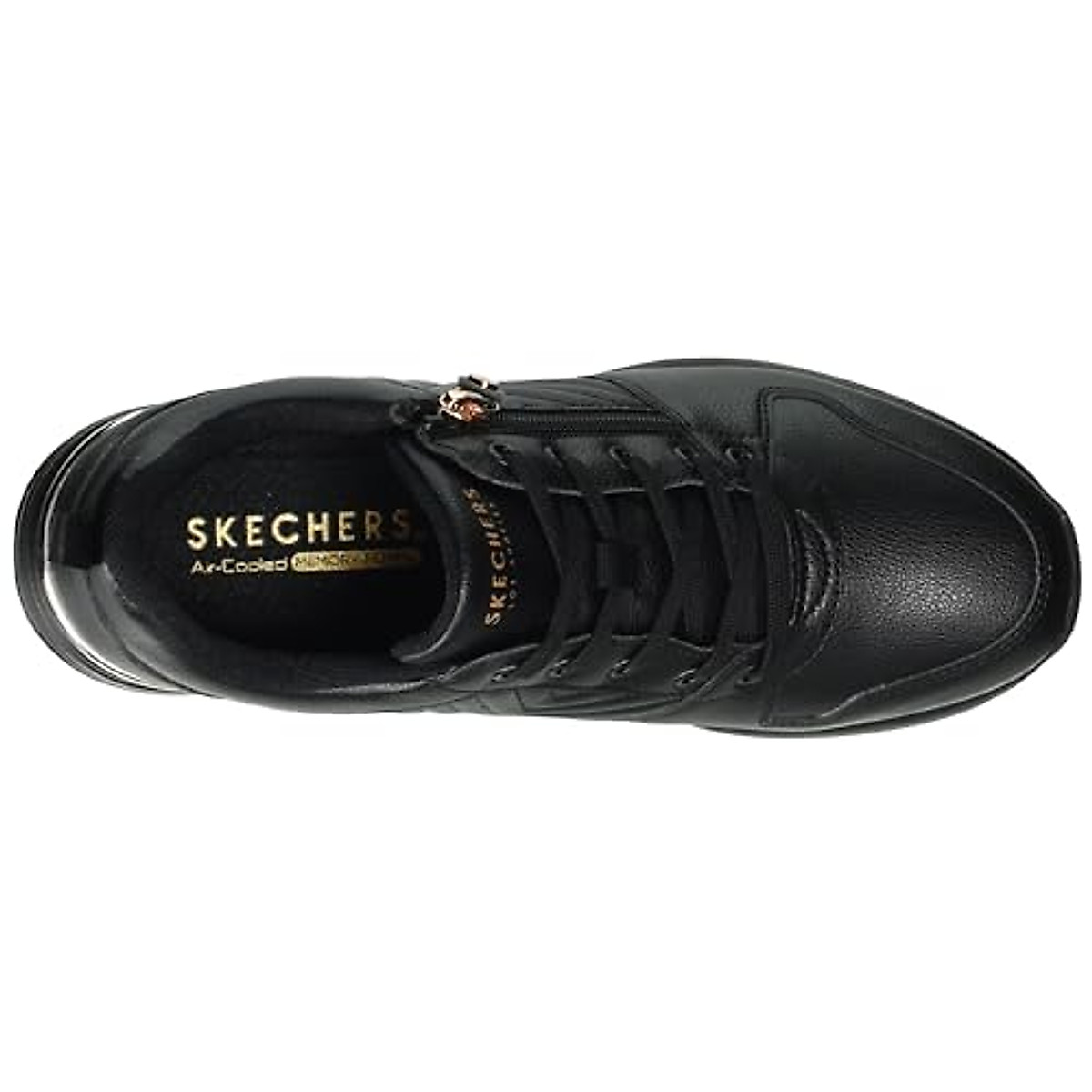 Skechers Women's Million AIR Sneaker, 7.5 Black