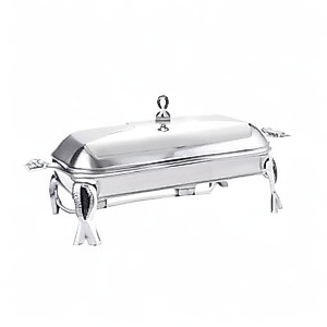 ORDINNER KIT Chafing Dish Buffet Set Server Stainless Steel Chafing Dishes Oven Safe Glass Rectangle Food Warmer for Parties 2.9L