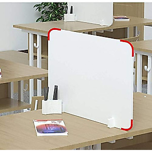 Sneeze Guard Panel for Desk Personal Protection Shield PVC Wood Board Privacy Shields Partition Panel for Office, Classroom, Exam, Restaurant-Green[40x50cm]