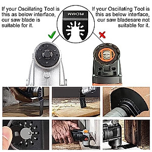 PECHAM 21PCS Universal Wood Metal Oscillating Multitool Quick Release Saw Blades Fit Porter Cable Black & Decker Rockwell Ridgid Ryobi Milwaukee DeWalt Chicago Craftsman