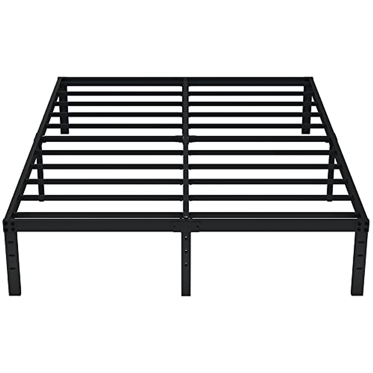 EMODA 14 Inch Full Size Bed Frame Heavy Duty Metal Platform No Box Spring Needed, Easy Assembly Noise Free, Black