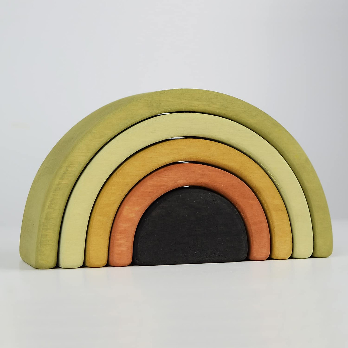 EcoWorkshop Staking Toys for Toddlers 3-5 Rainbow Stacker Toy 5pcs Educational Baby Toys Stacking Blocks Stacking Rainbow Educational Baby Toys