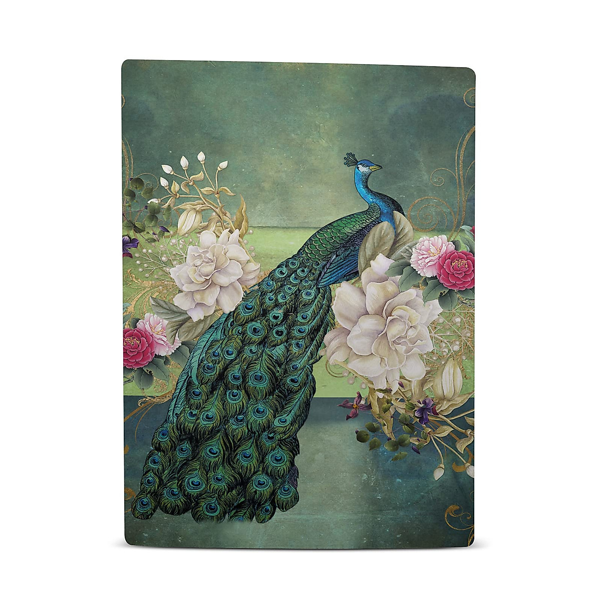 Head Case Designs Officially Licensed Jena DellaGrottaglia Peacock Animals Vinyl Faceplate Gaming Skin Decal Compatible With Sony PlayStation 5 PS5 Digital Edition Console and DualSense Controller