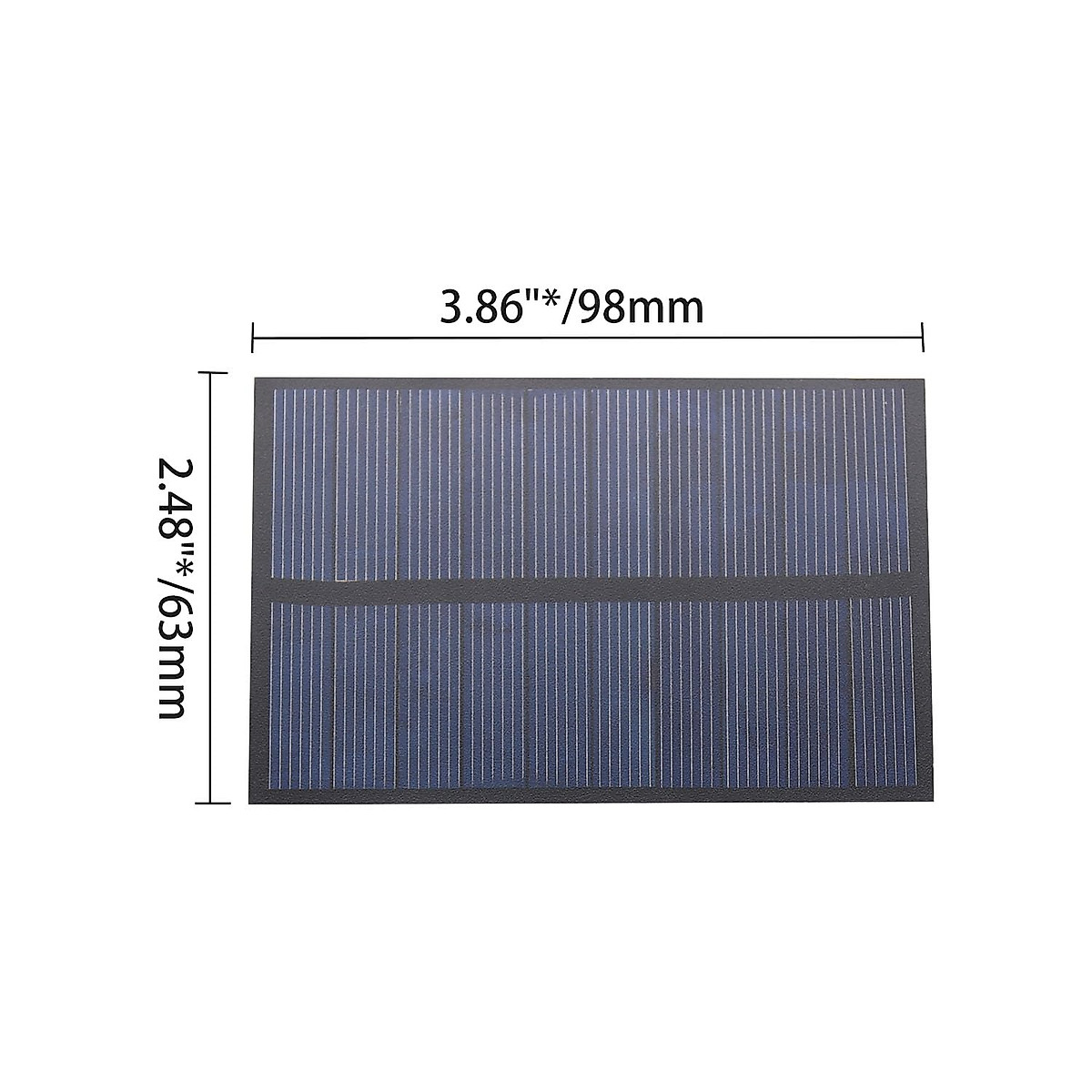 5Pcs Mini Solar Panels for Solar Power, 5V 175mA Mini Solar Panel Kit DIY Electric Toy Photovoltaic Cells Solar Epoxy Cell Charger 3.86"*2.48"(98mm*63mm)