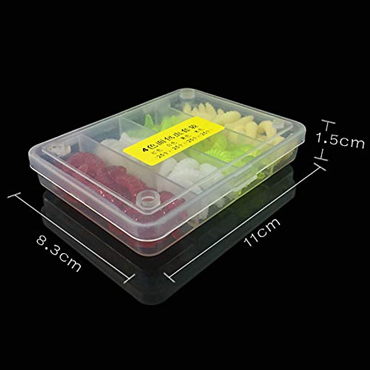 OriGlam 100pcs Fresh Water Fishing Bait, Soft Plastic Worms, Bass Fishing Worms, Soft Bait Shad Fishing Lures, Worm Baits