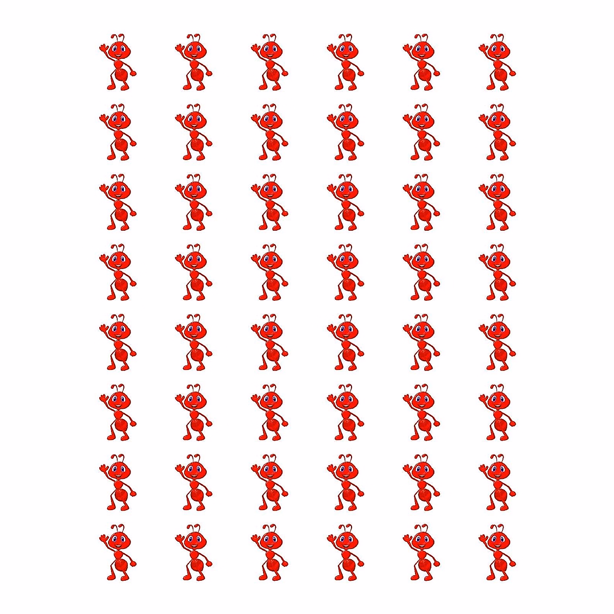 tkcutecandies123 48 Cute Bug ANT Envelope Seals Labels Stickers 1.2" Round