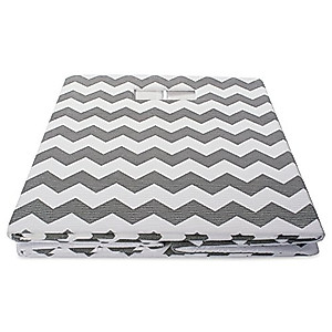 DII Collapsible Polyester Storage Cube, Chevron, Gray, Large